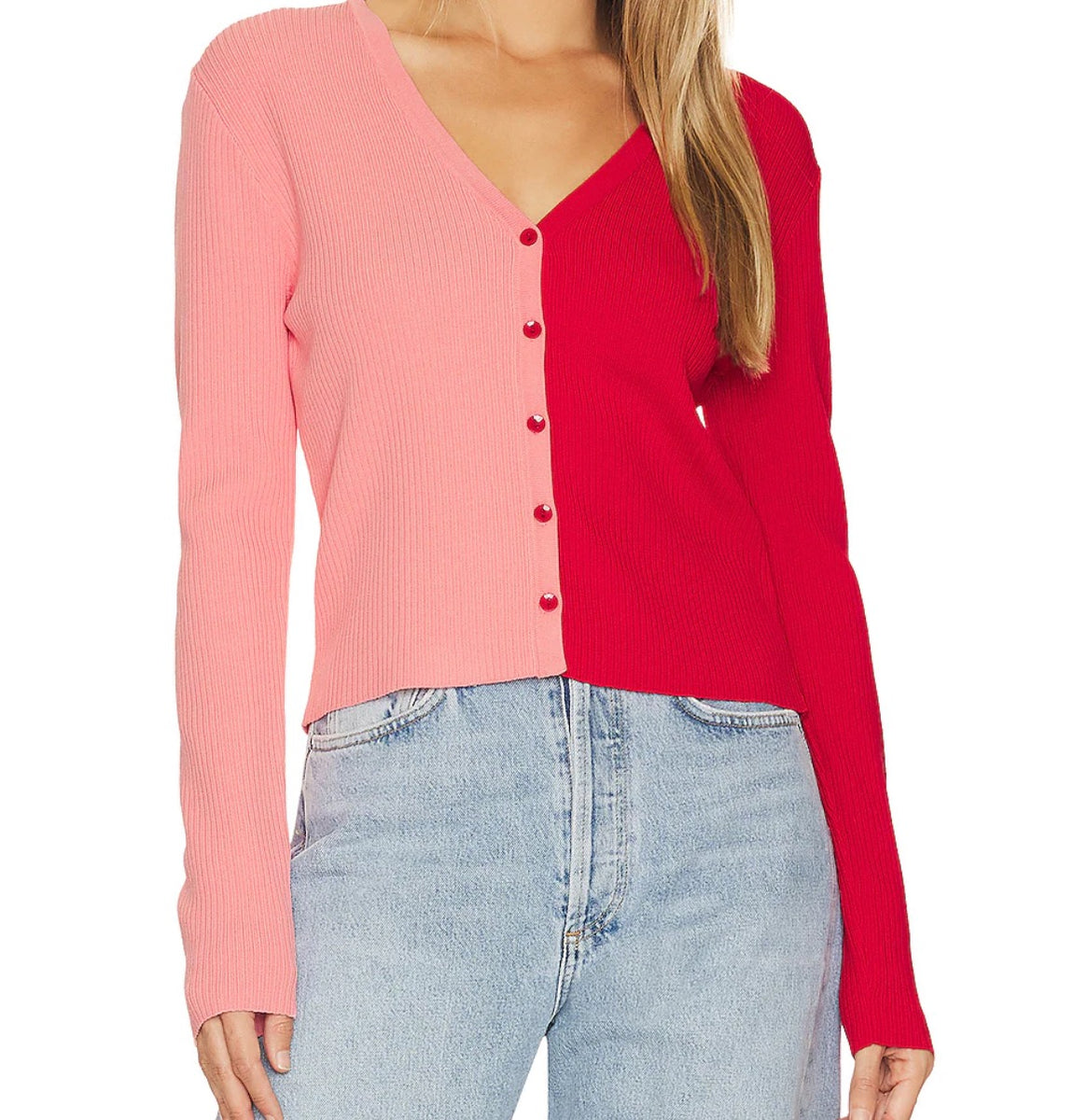 PHOEBE CARDIGAN - PINK/RED – FLAIR ON 3RD